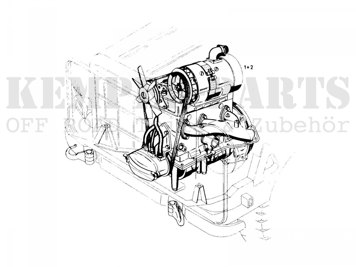 DKW MUNGA Engine 1000 ccm | 3-Cylinder-2-Cycle-Otto-Engine | F91 ...