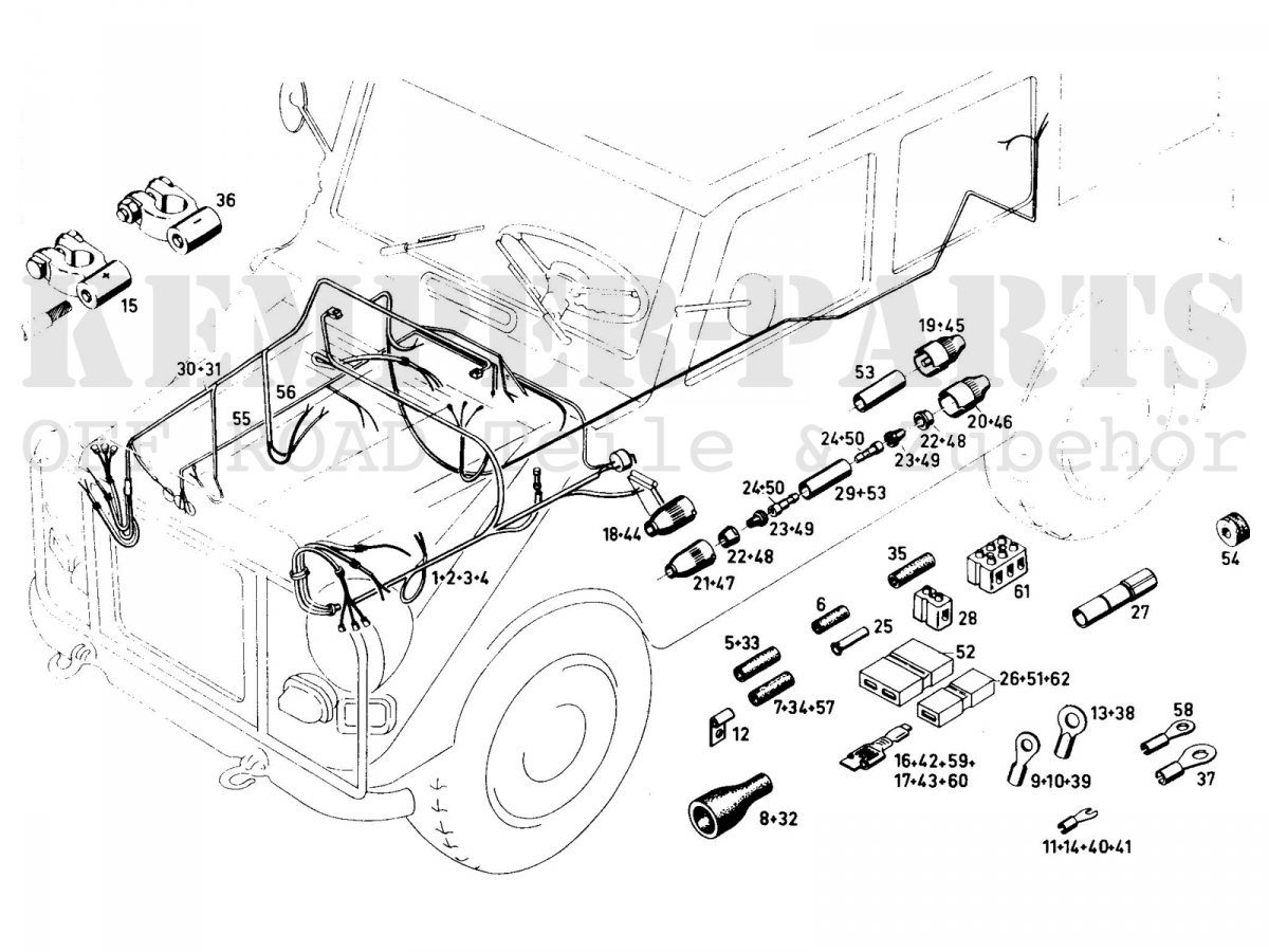 DKW MUNGA Kabelbaum 3 | Elektrik | F91 | KEMPER-PARTS