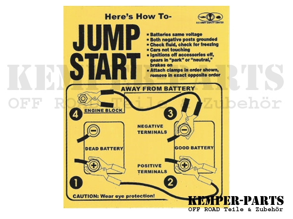 M151 Sticker - Jump Start | Sticker / Labeling / Type Plates | FORD ...