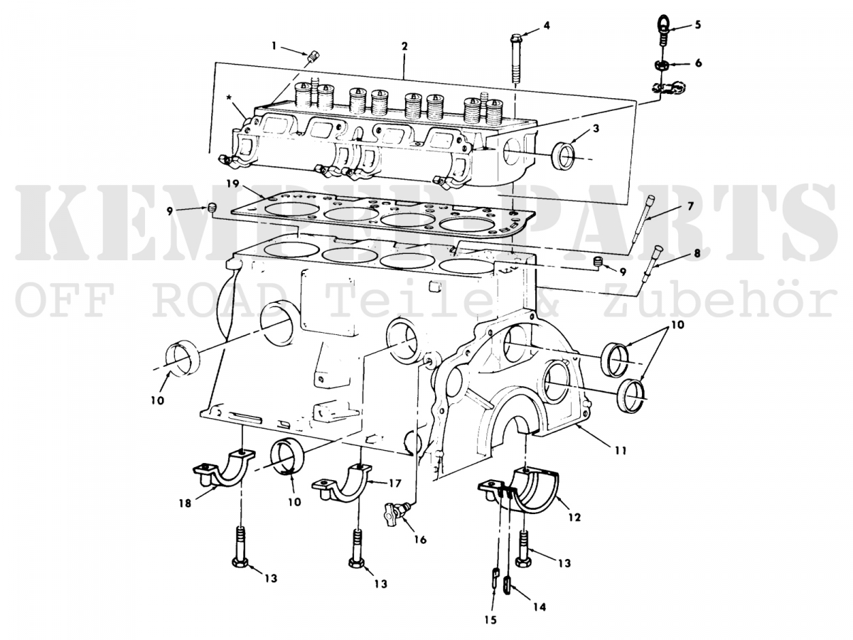 FORD MUTT M151 Cylinder Head | Engine | KEMPER-PARTS