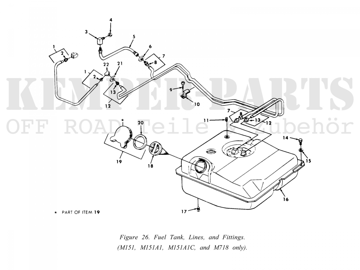 FORD MUTT M151 A1 Tank | Fuel System | KEMPER-PARTS